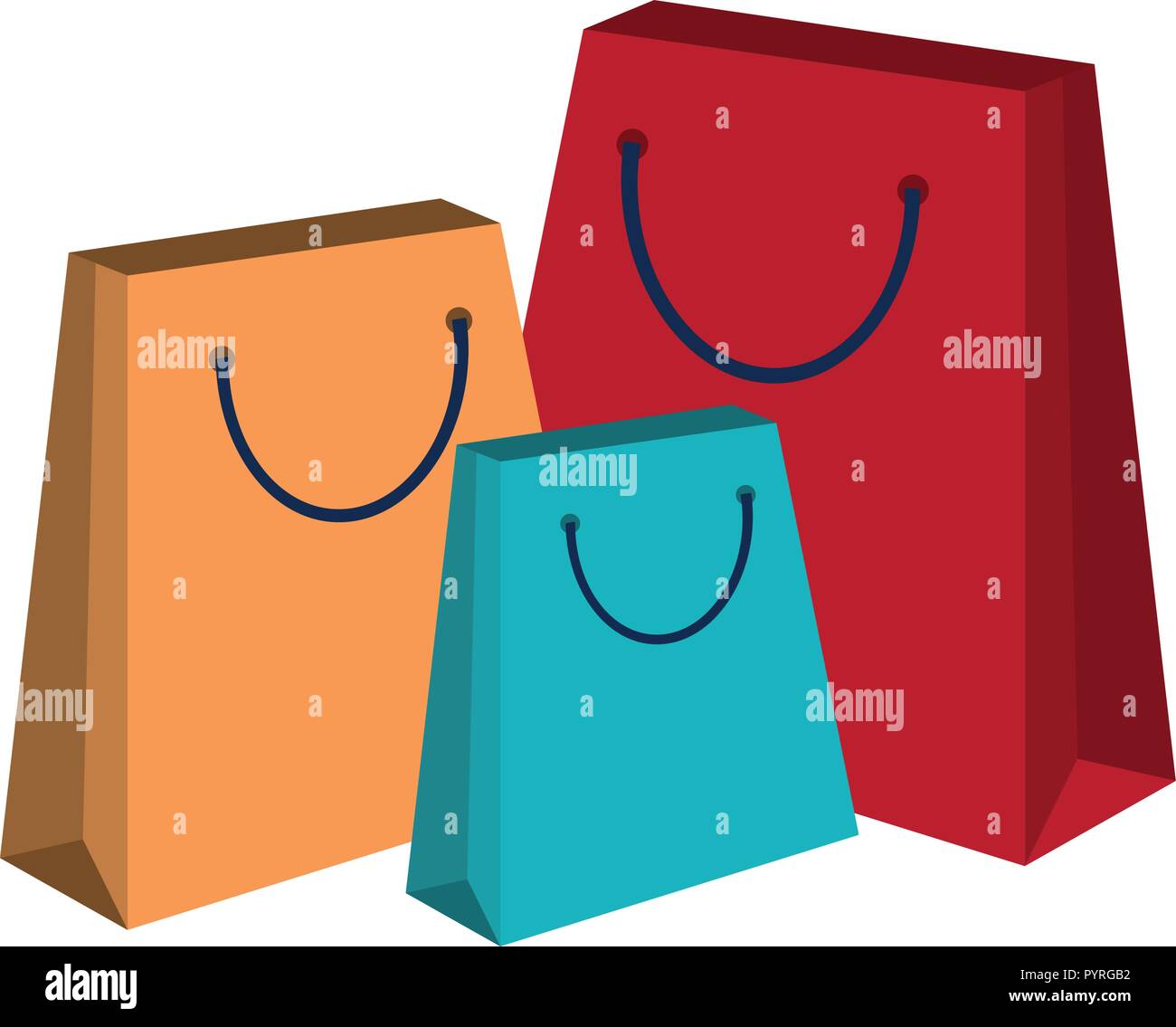 Shopping bags group isolated vector illustration graphic design Stock ...