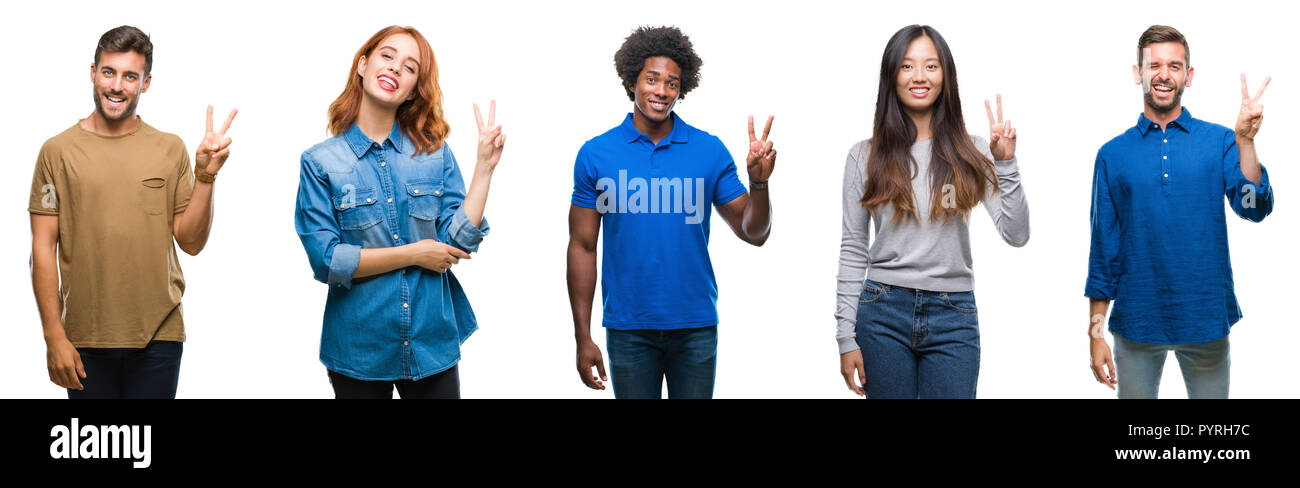 Composition of african american, hispanic and chinese group of people ...