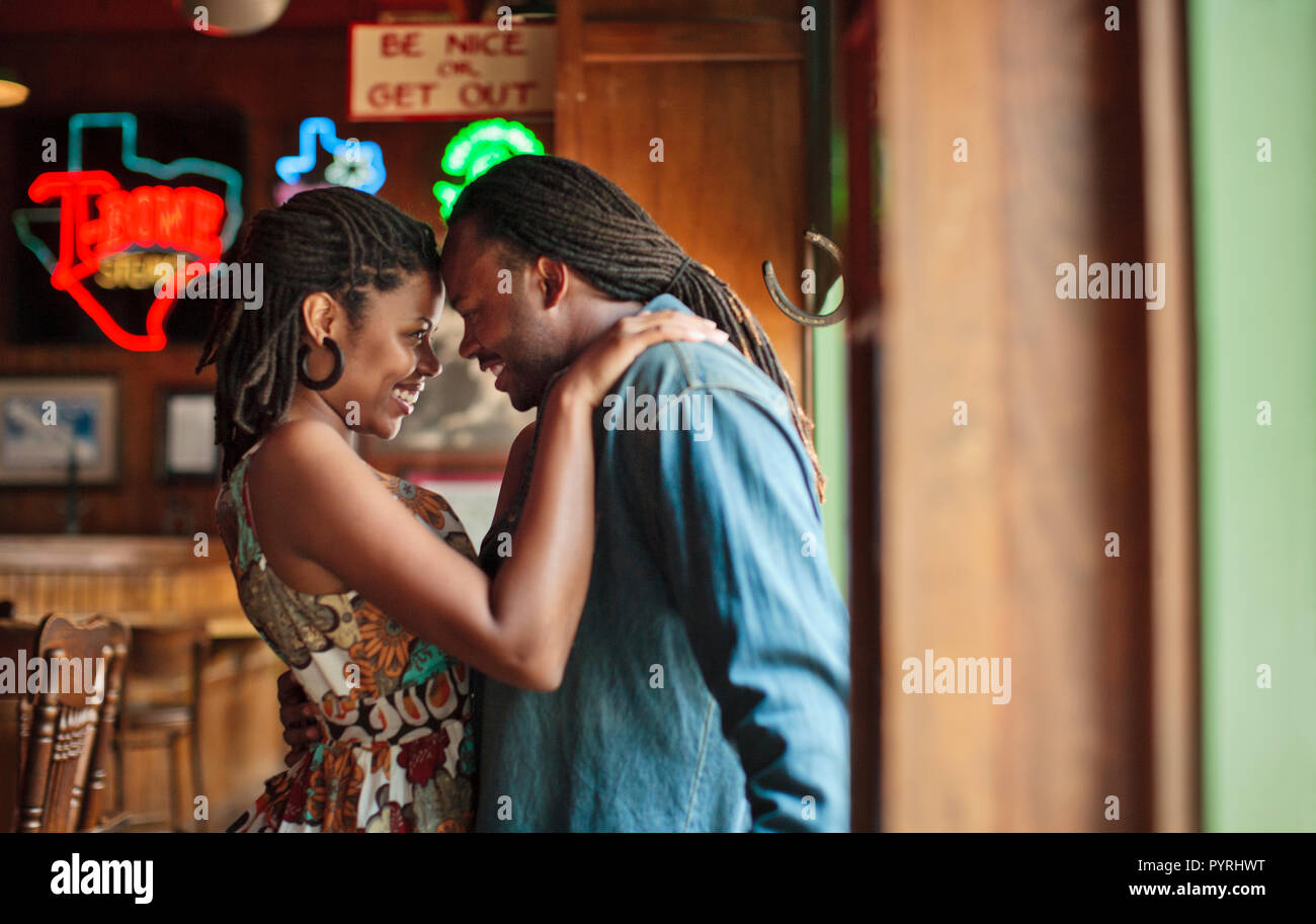 Happy couple gaze others eyes hi-res stock photography and images - Alamy