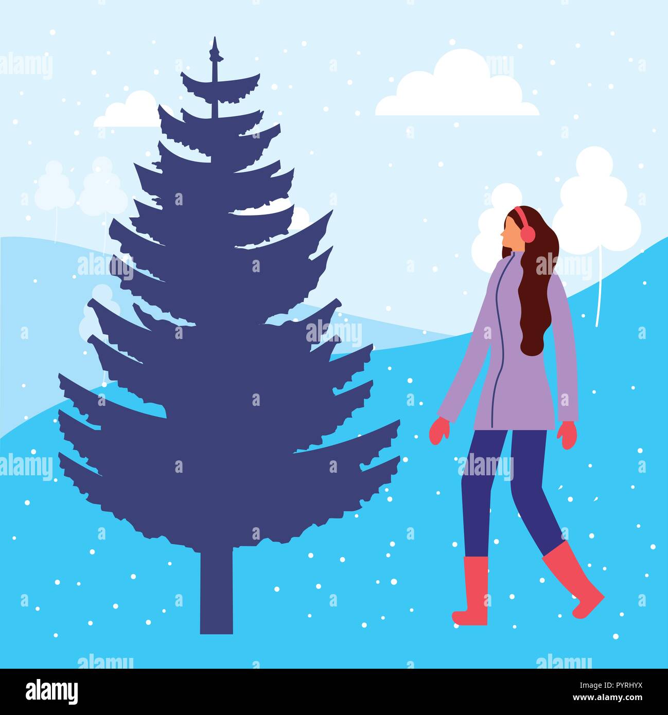 happy winter people vacation Stock Vector Image & Art - Alamy