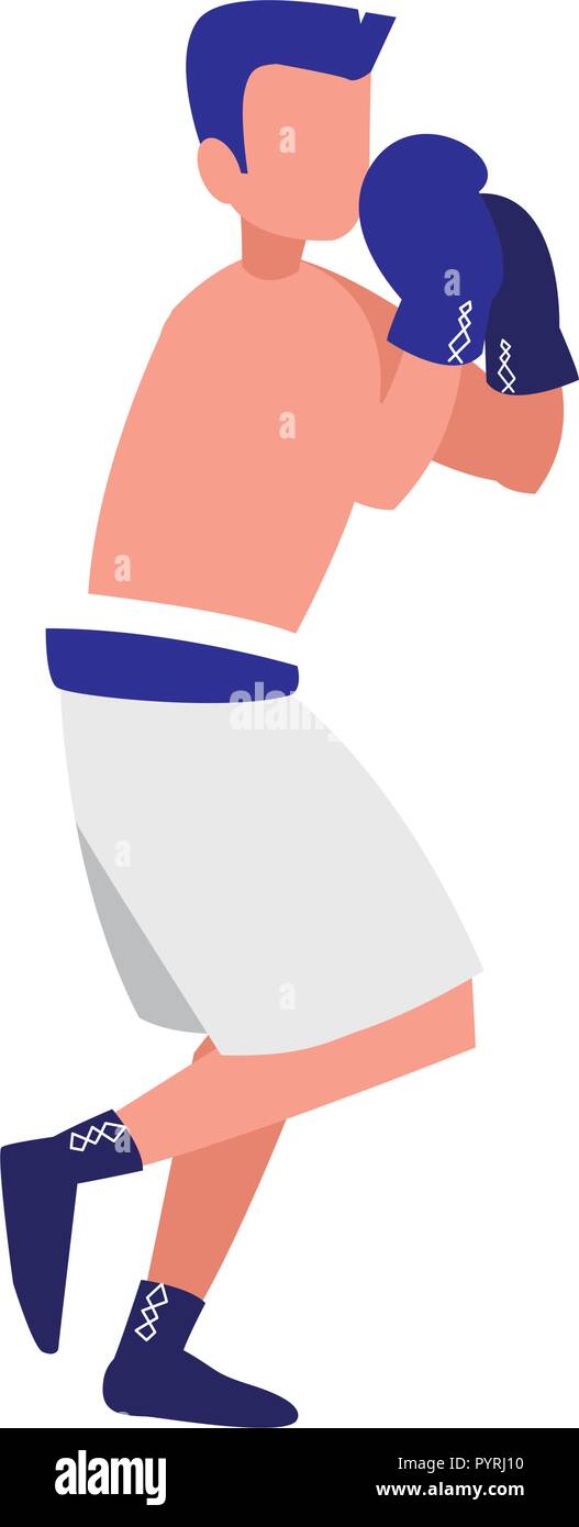 boxer training avatar character vector illustration design Stock Vector ...