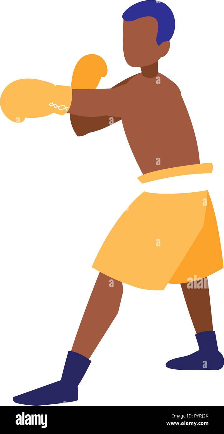 boxer training avatar character vector illustration design Stock Vector ...