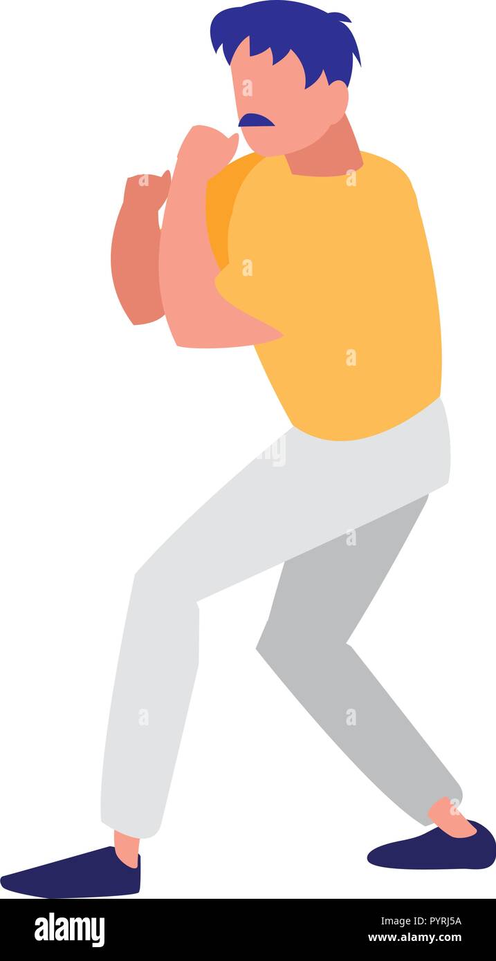 boxing sparring avatar character vector illustration design Stock ...