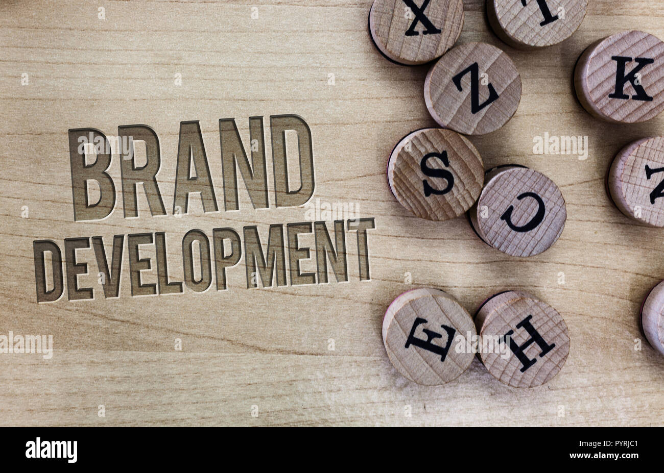 Conceptual hand writing showing Brand Development. Business photo ...