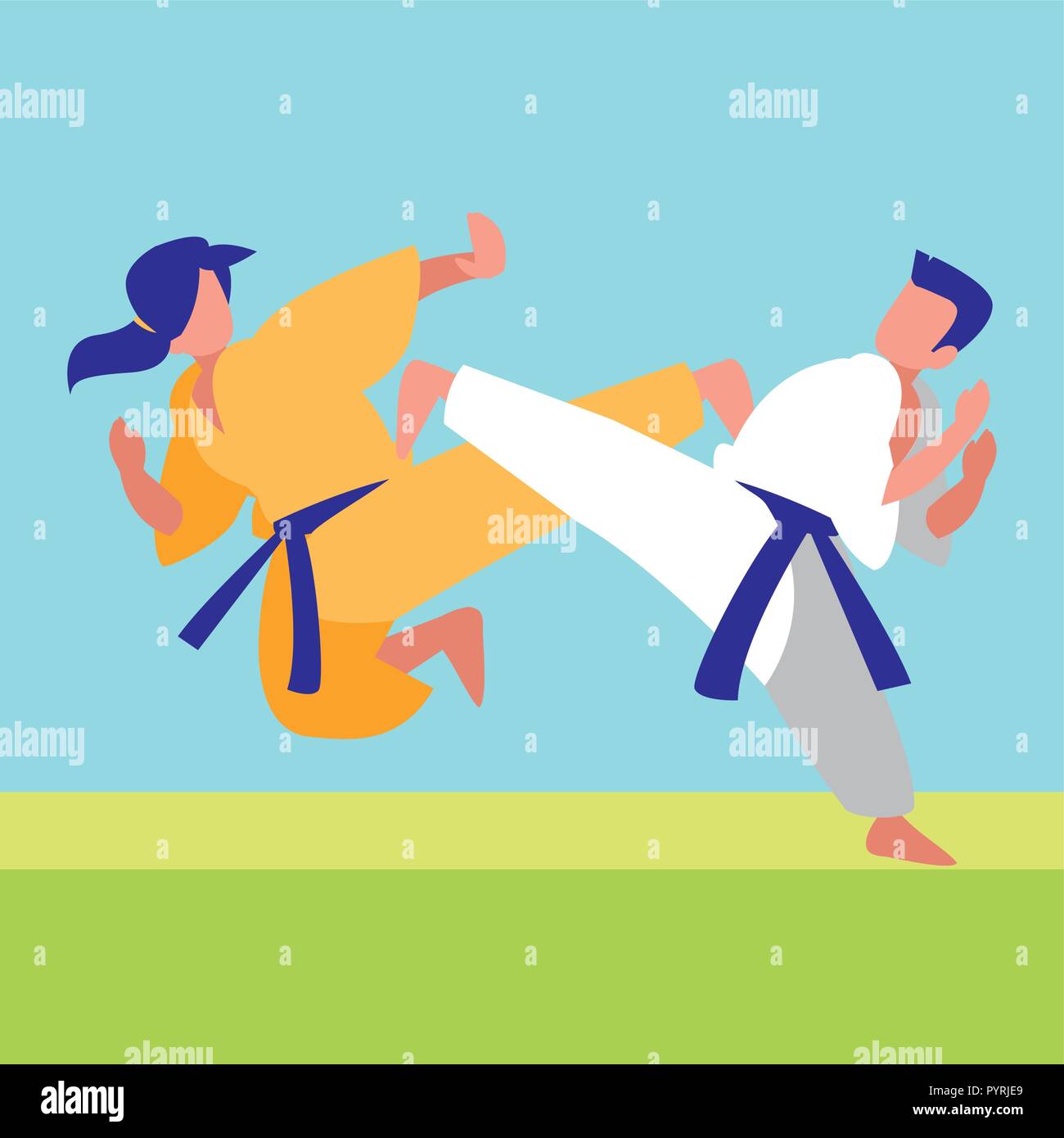 Fighting physical activity Stock Vector Images - Alamy