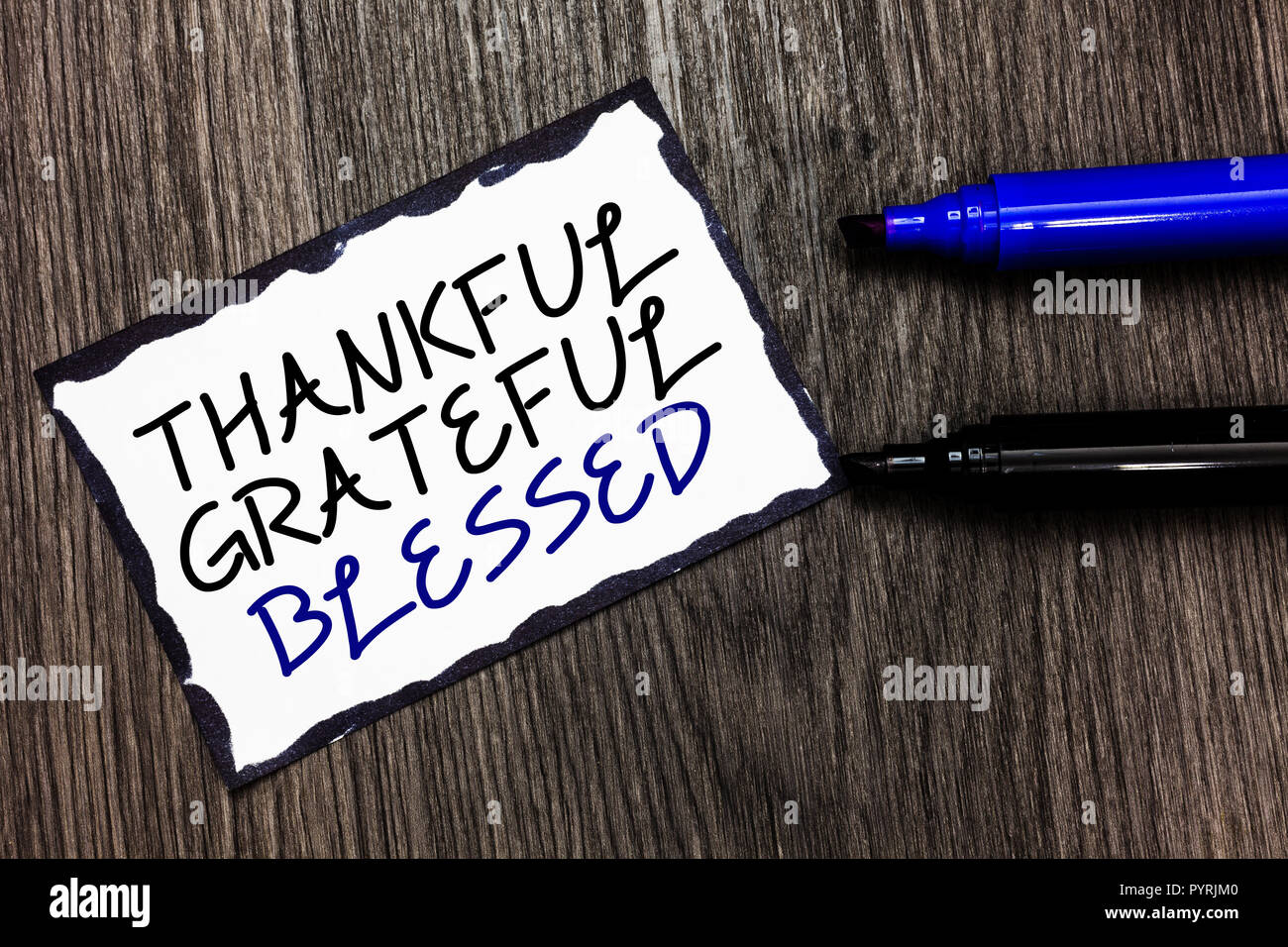 Word writing text Thankful Grateful Blessed. Business concept for ...