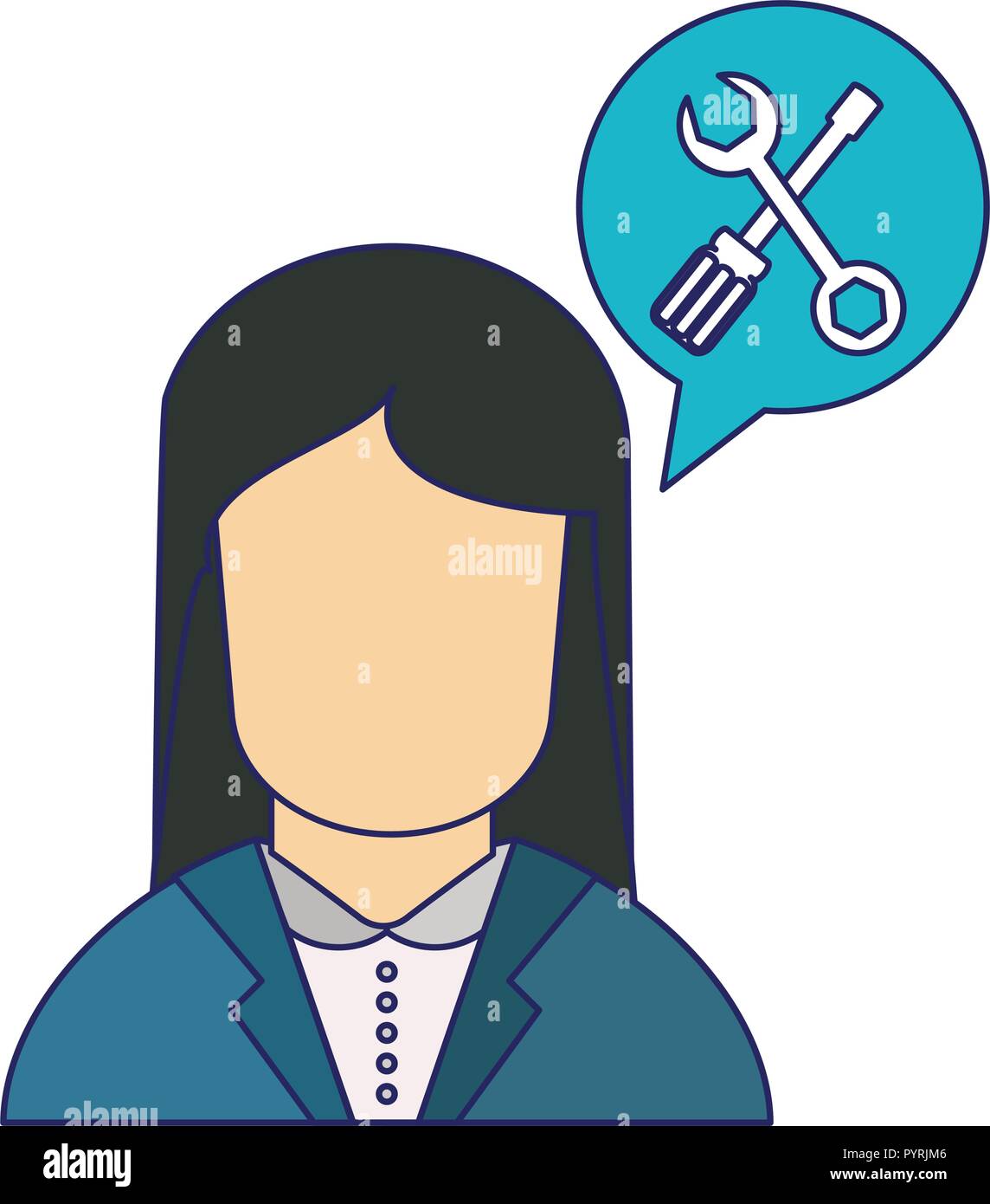 Call center woman avatar technical support vector illustration graphic ...