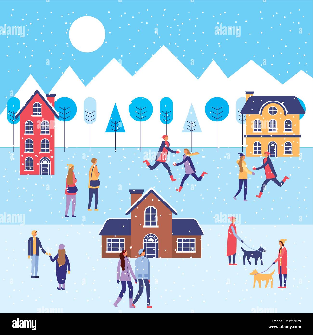 winter vacations christmas Stock Vector Image & Art - Alamy