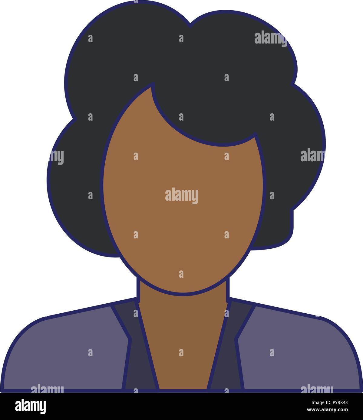Businesswoman faceless avatar profile vector illustration graphic ...
