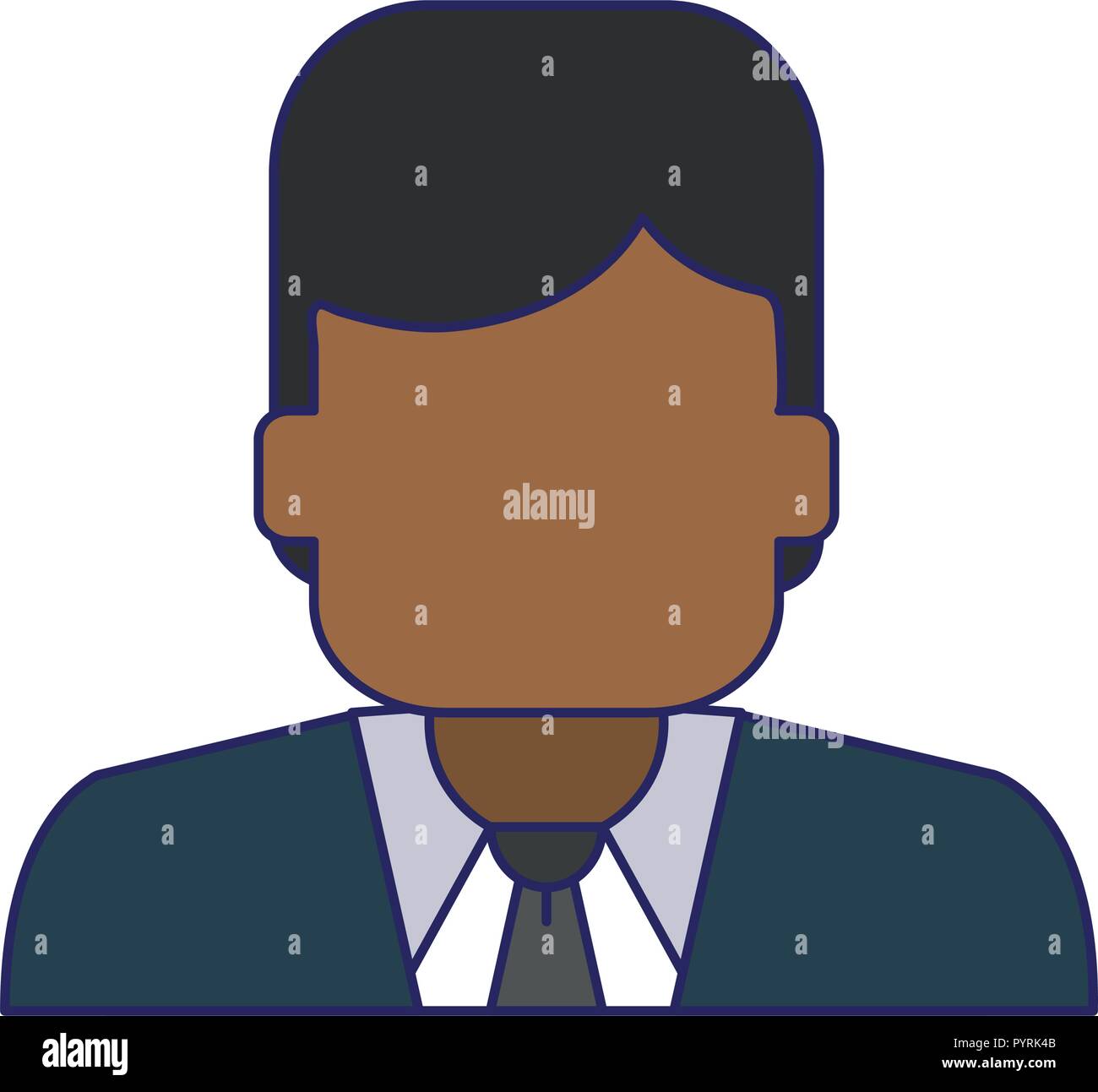 Businessman avatar faceless profile vector illustration graphic design ...
