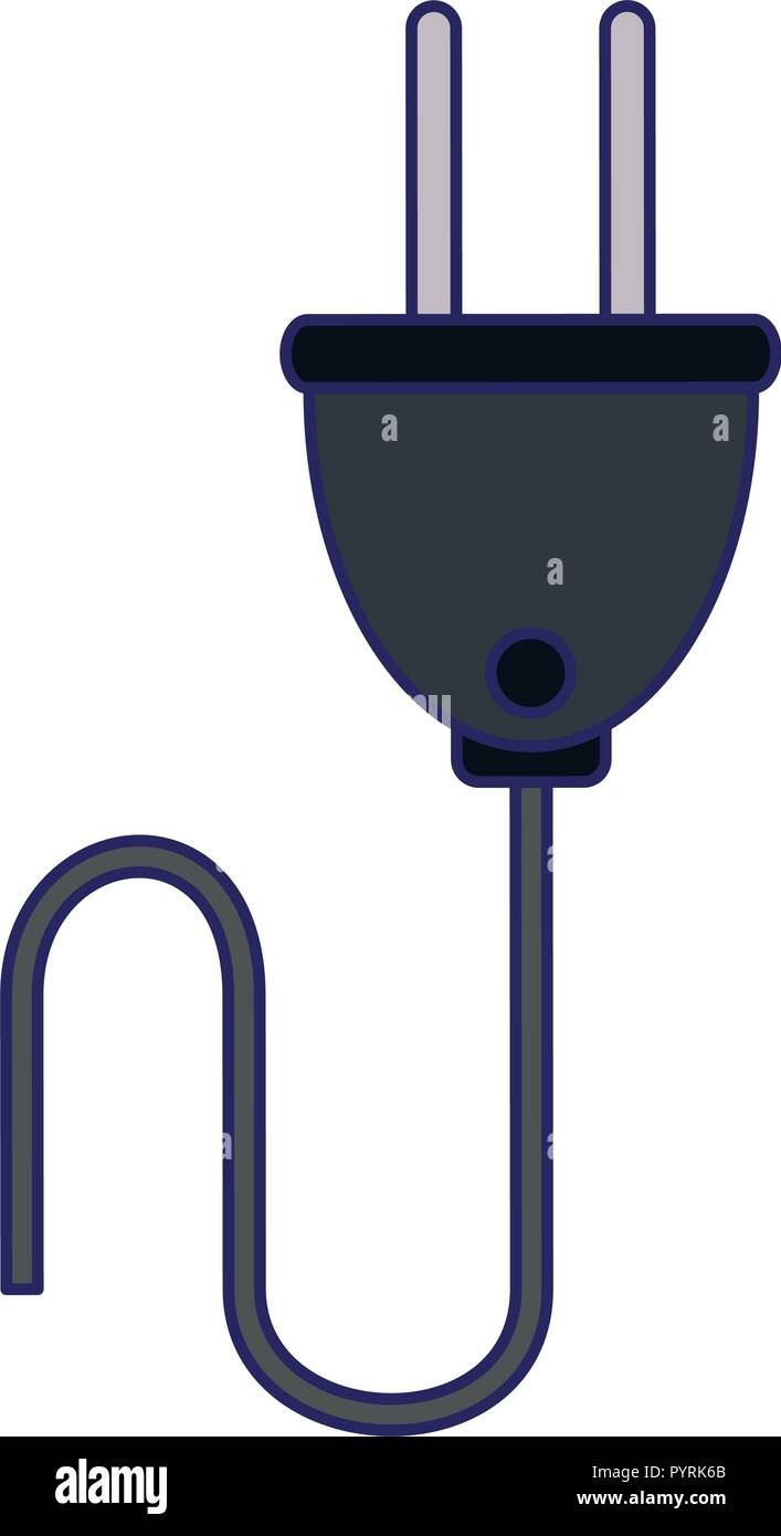Electric wire with plug symbol vector illustration graphic design Stock ...