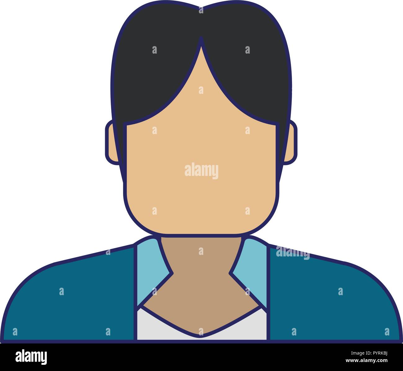 Man faceless avatar profile vector illustration graphic design Stock ...