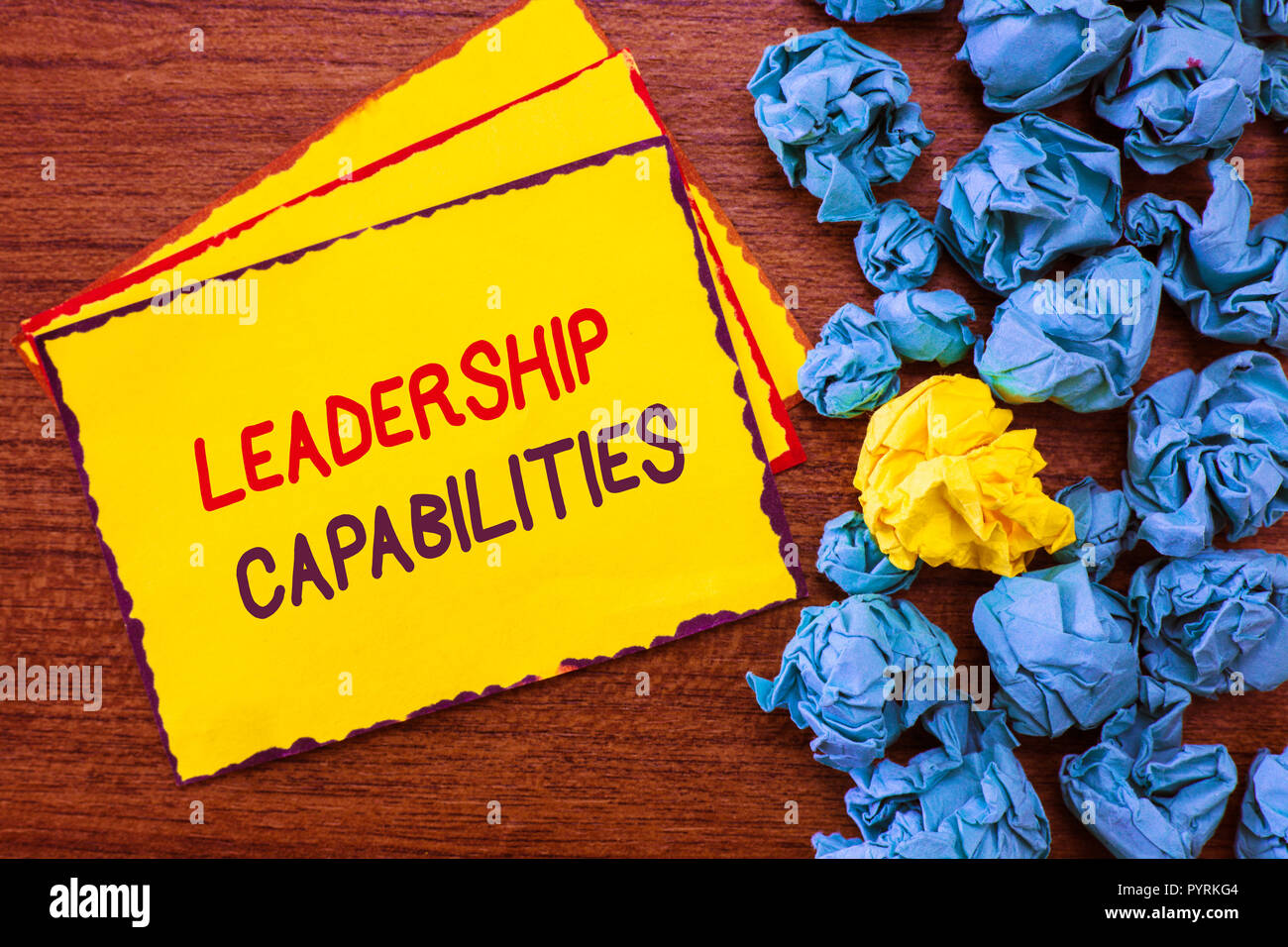 Writing note showing Leadership Capabilities. Business photo showcasing ...
