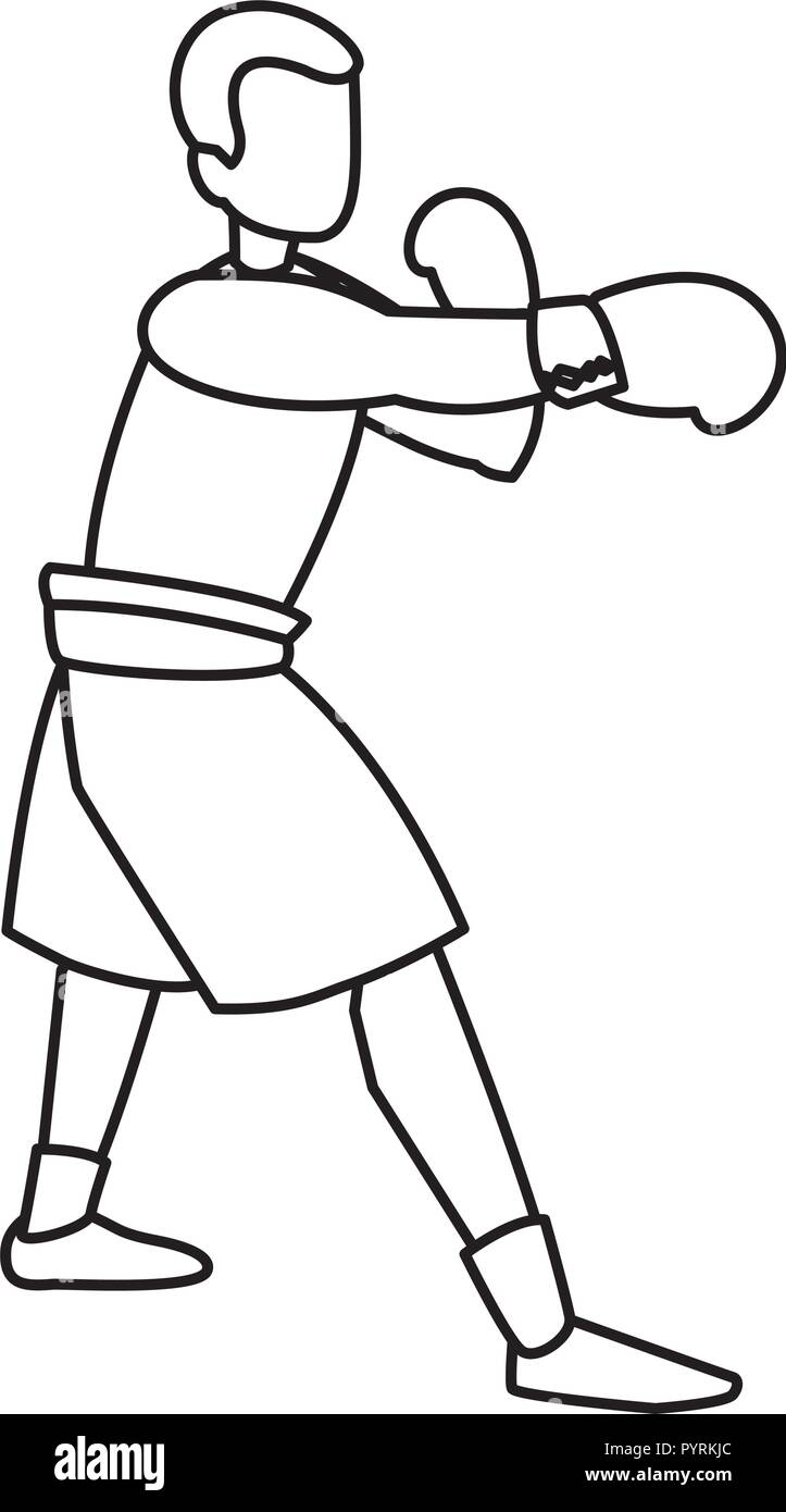 boxer training avatar character vector illustration design Stock Vector ...