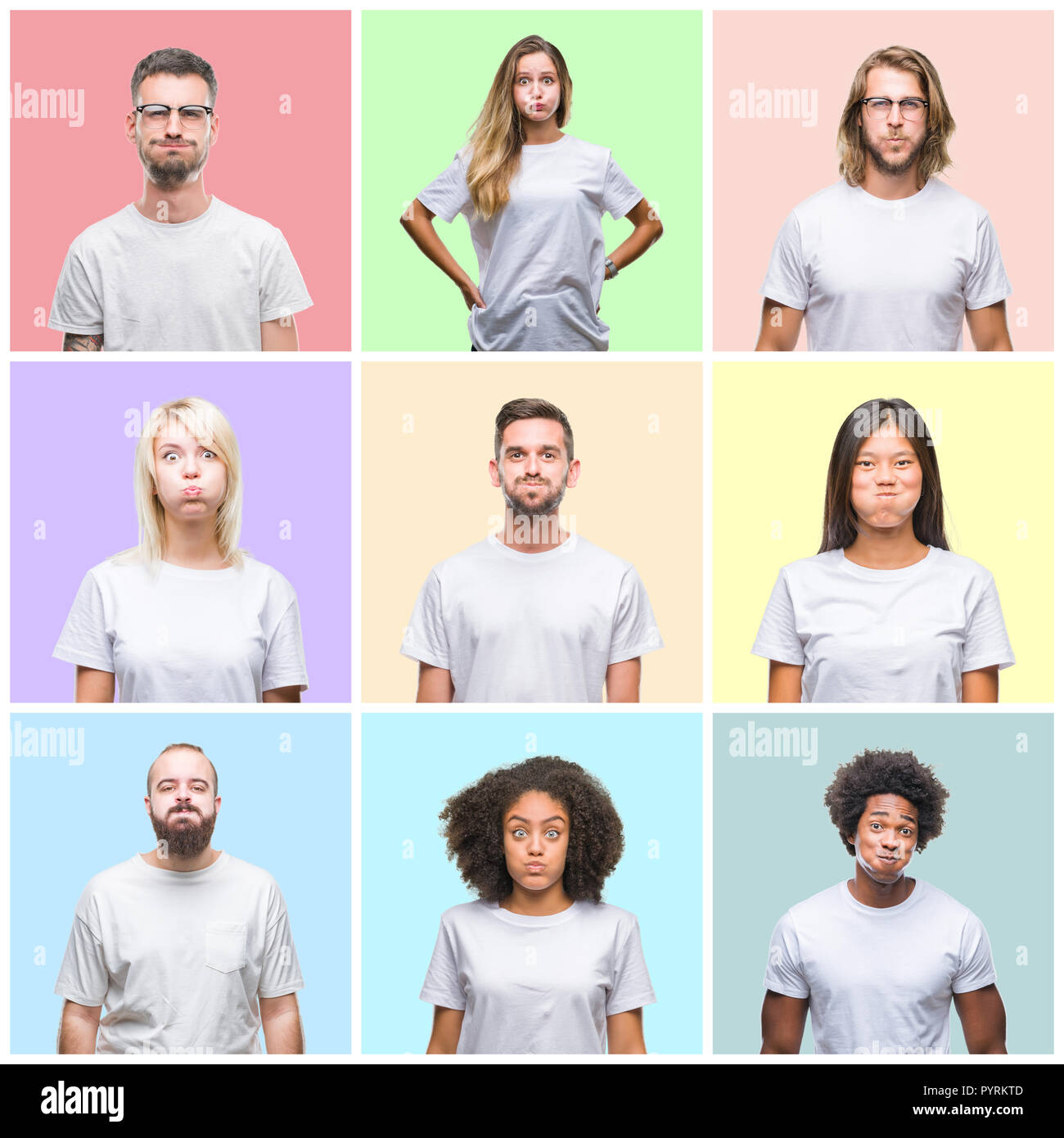 Puffed cheeks men hi-res stock photography and images - Alamy