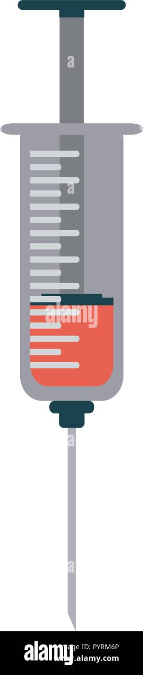 Syringe with blood isolated vector illustration graphic design Stock ...