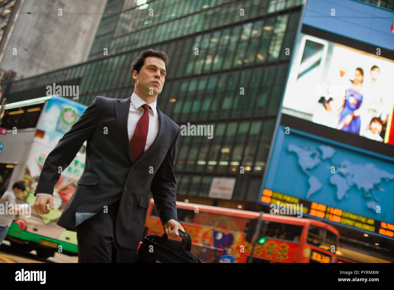 Vehicles moving along busy city hi-res stock photography and images - Alamy