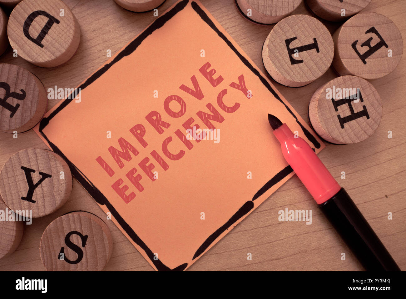 Text sign showing Improve Efficiency. Conceptual photo Competency in ...