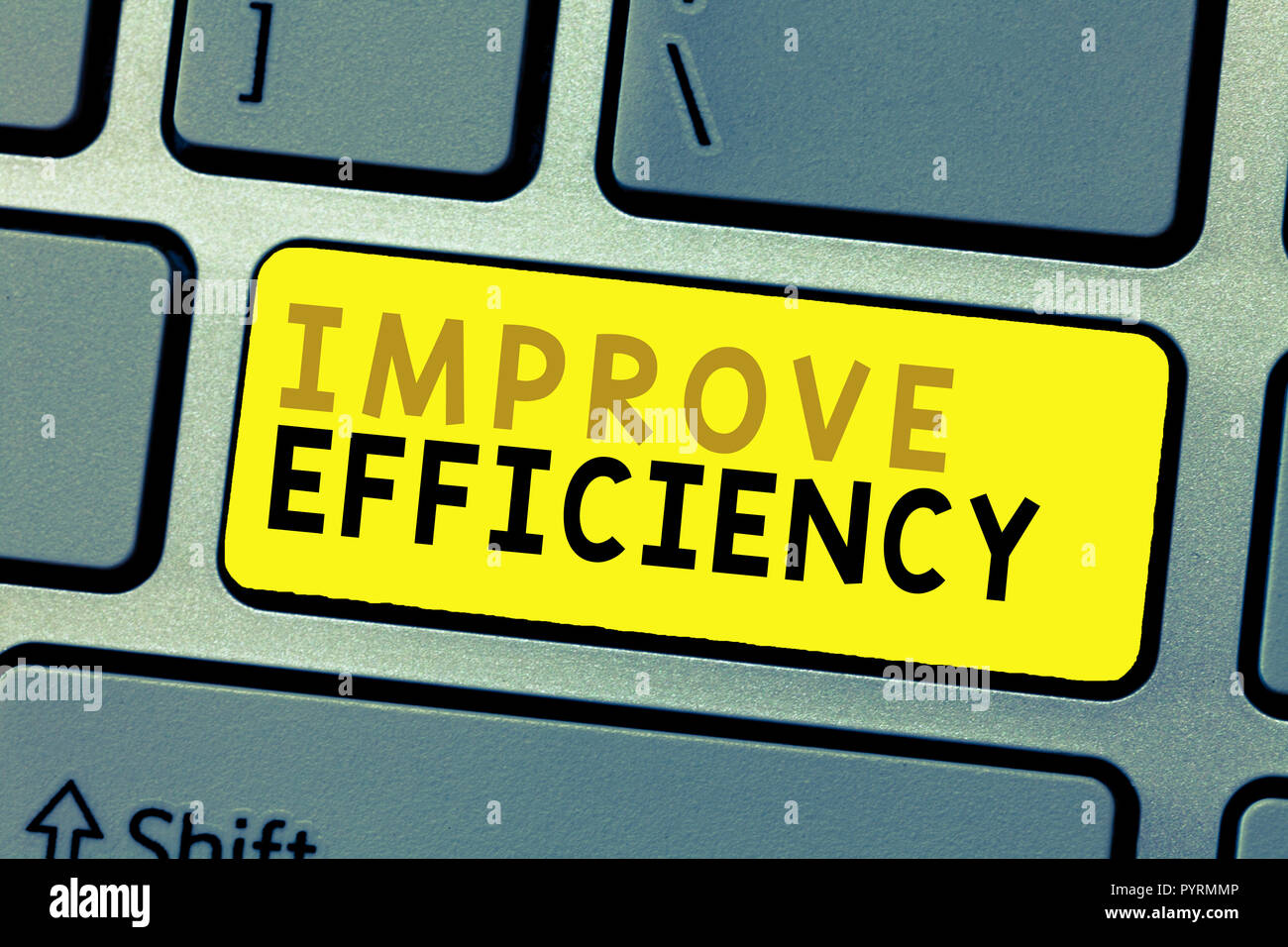 Text sign showing Improve Efficiency. Conceptual photo Competency in ...