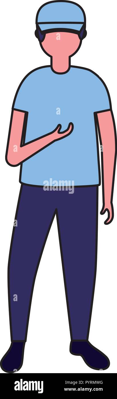 man character standing professional labor Stock Vector Image & Art - Alamy
