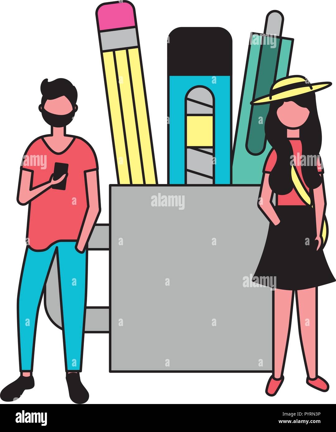 Fashion designer creative woman Stock Vector Images - Alamy