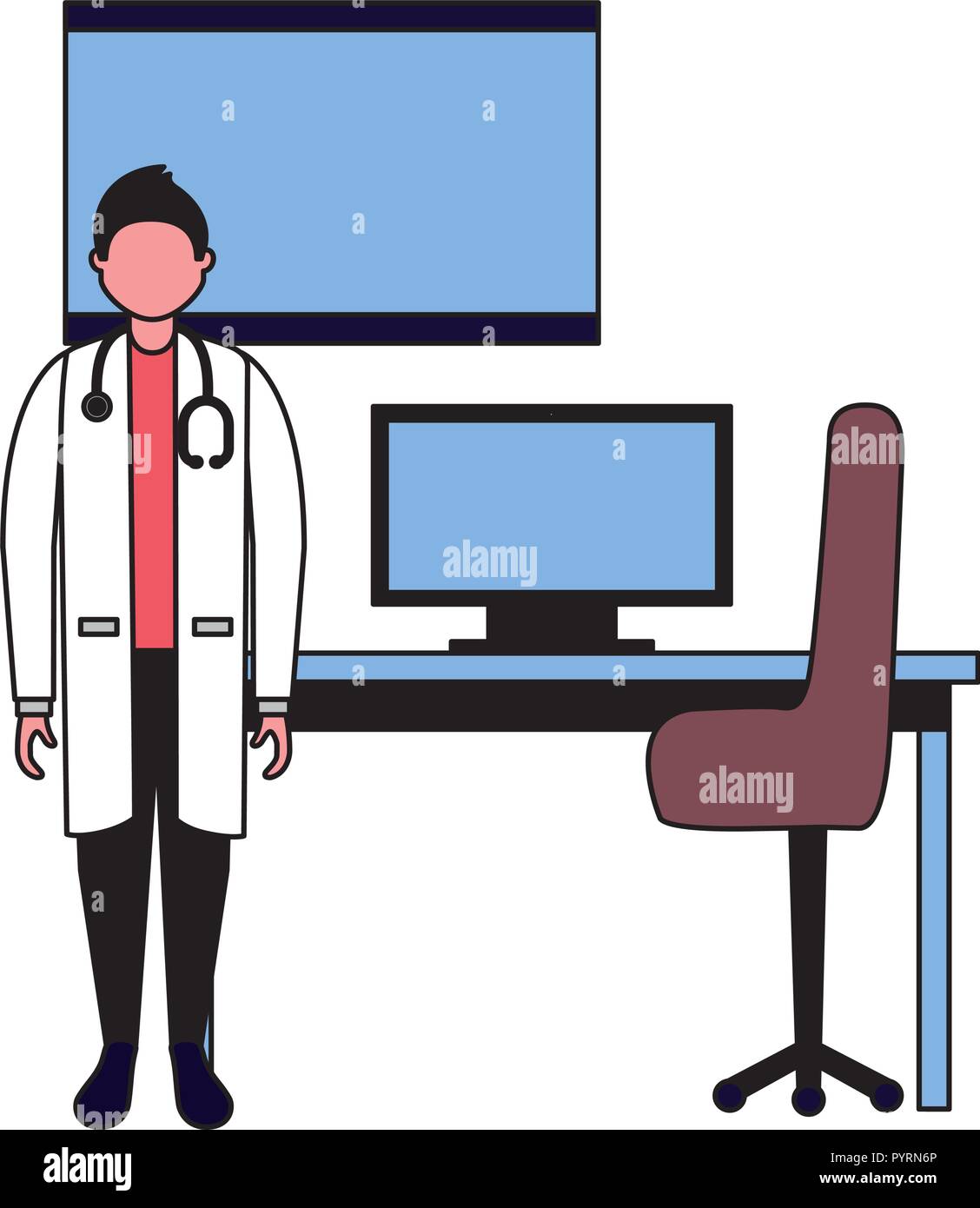 doctor staff in the consultation room Stock Vector Image & Art - Alamy