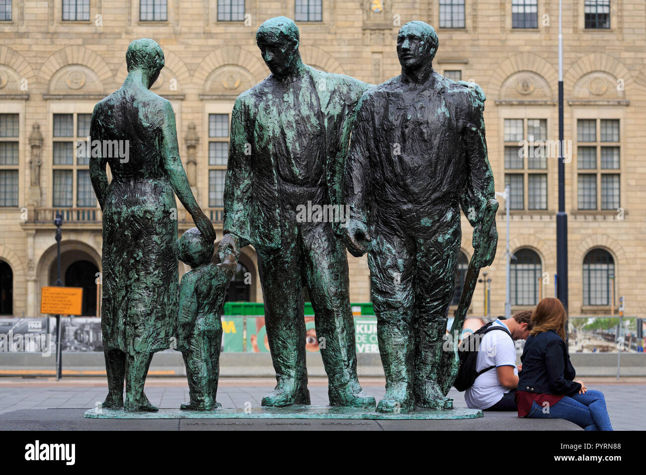 Monument to the Fallen, Stadhuisplein, Rotterdam, Netherlands, Europe ...