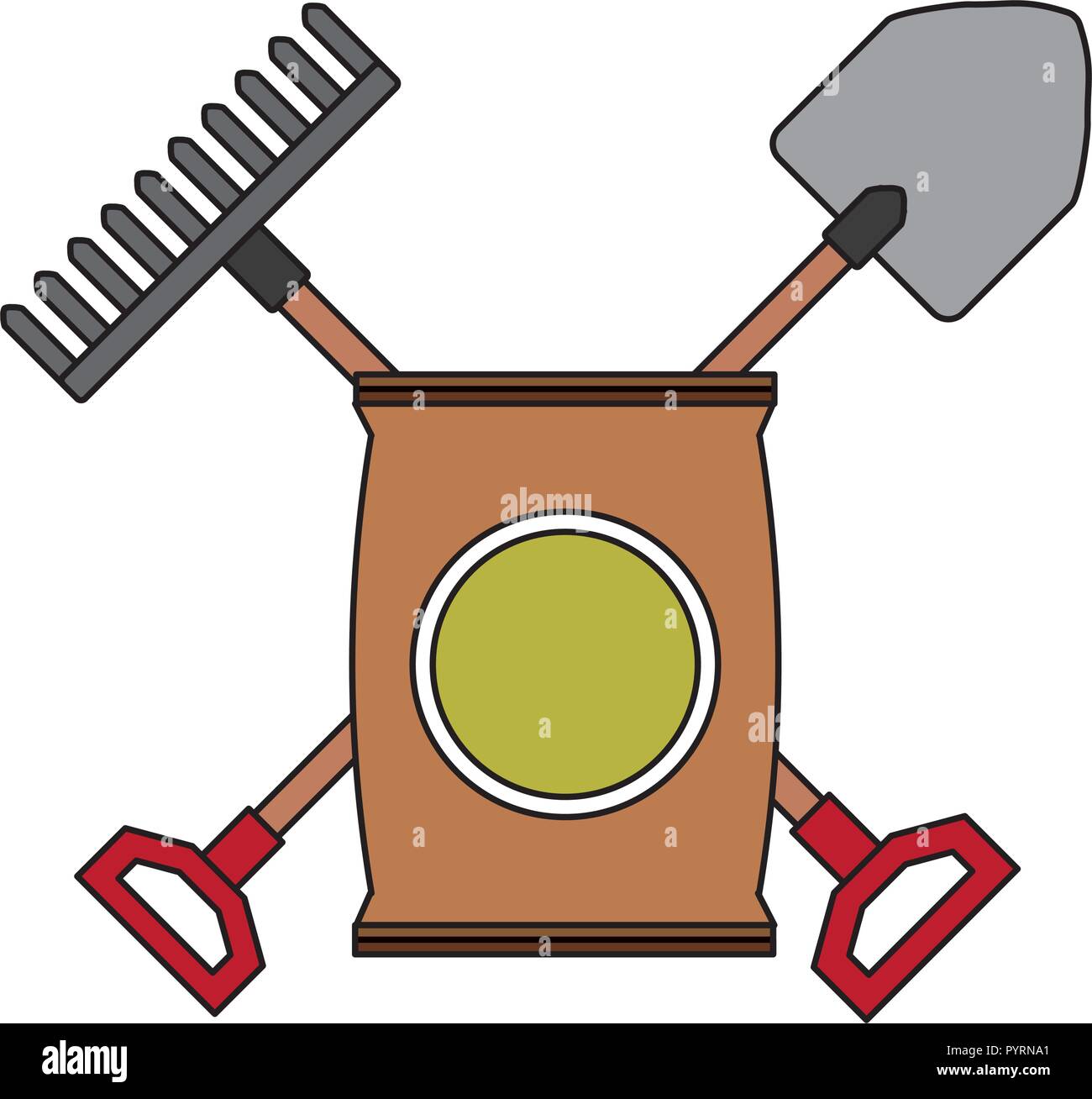 Sack of soil Stock Vector Images - Alamy