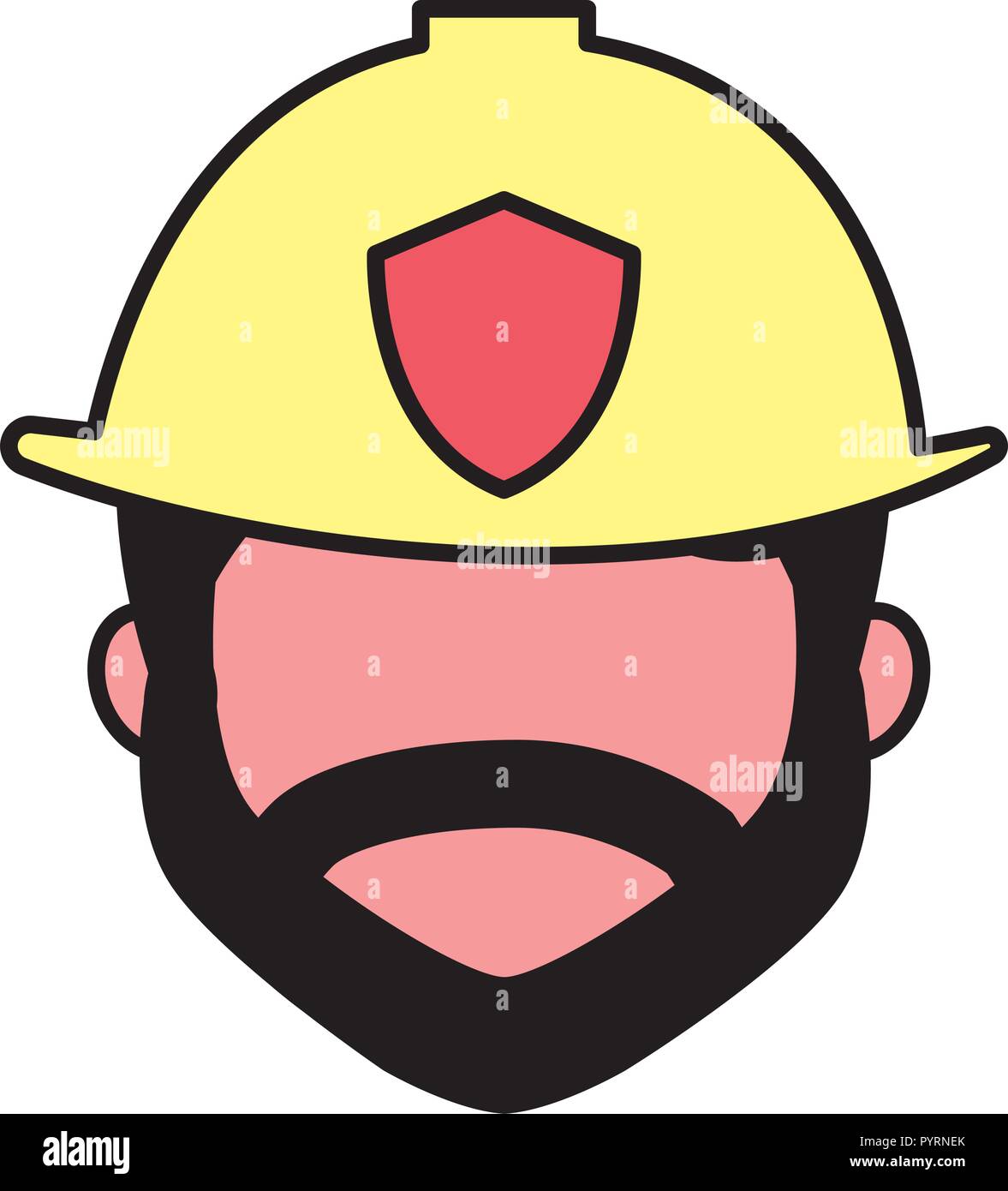firefighter face on white background Stock Vector Image & Art - Alamy