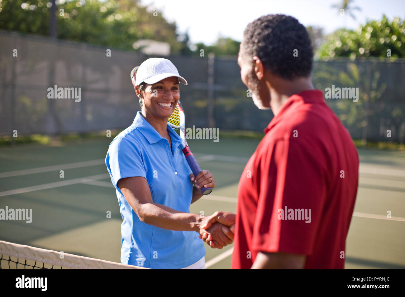 Hand shaking after game hi-res stock photography and images - Alamy