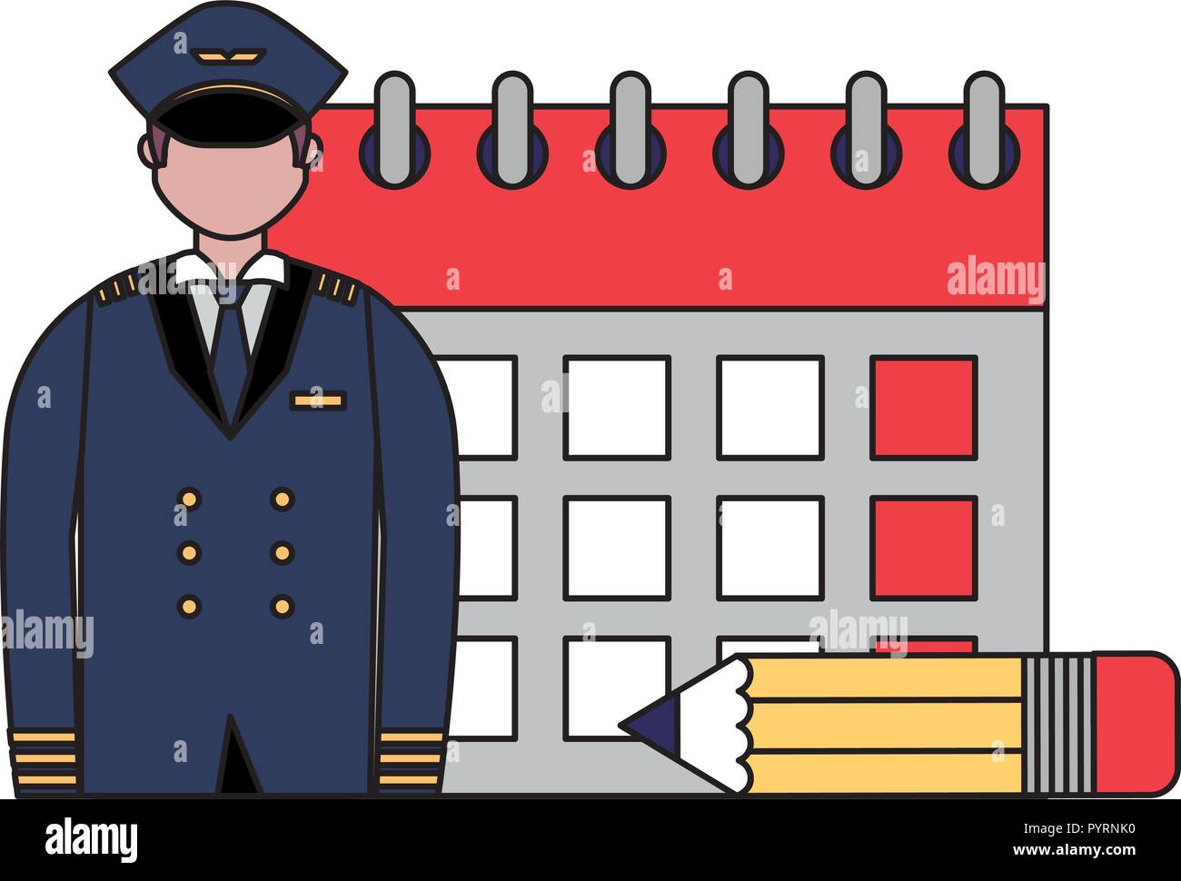 aviation pilot calendar labor day Stock Vector Image & Art - Alamy