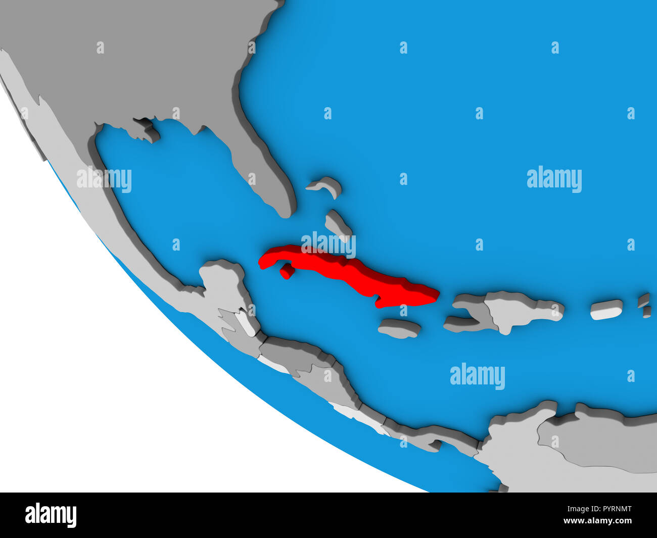 Cuba on simple 3d hi-res stock photography and images - Alamy