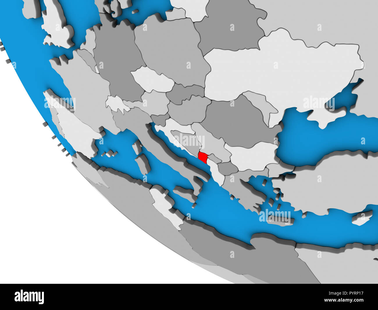 Simple political map montenegro hi-res stock photography and images - Alamy