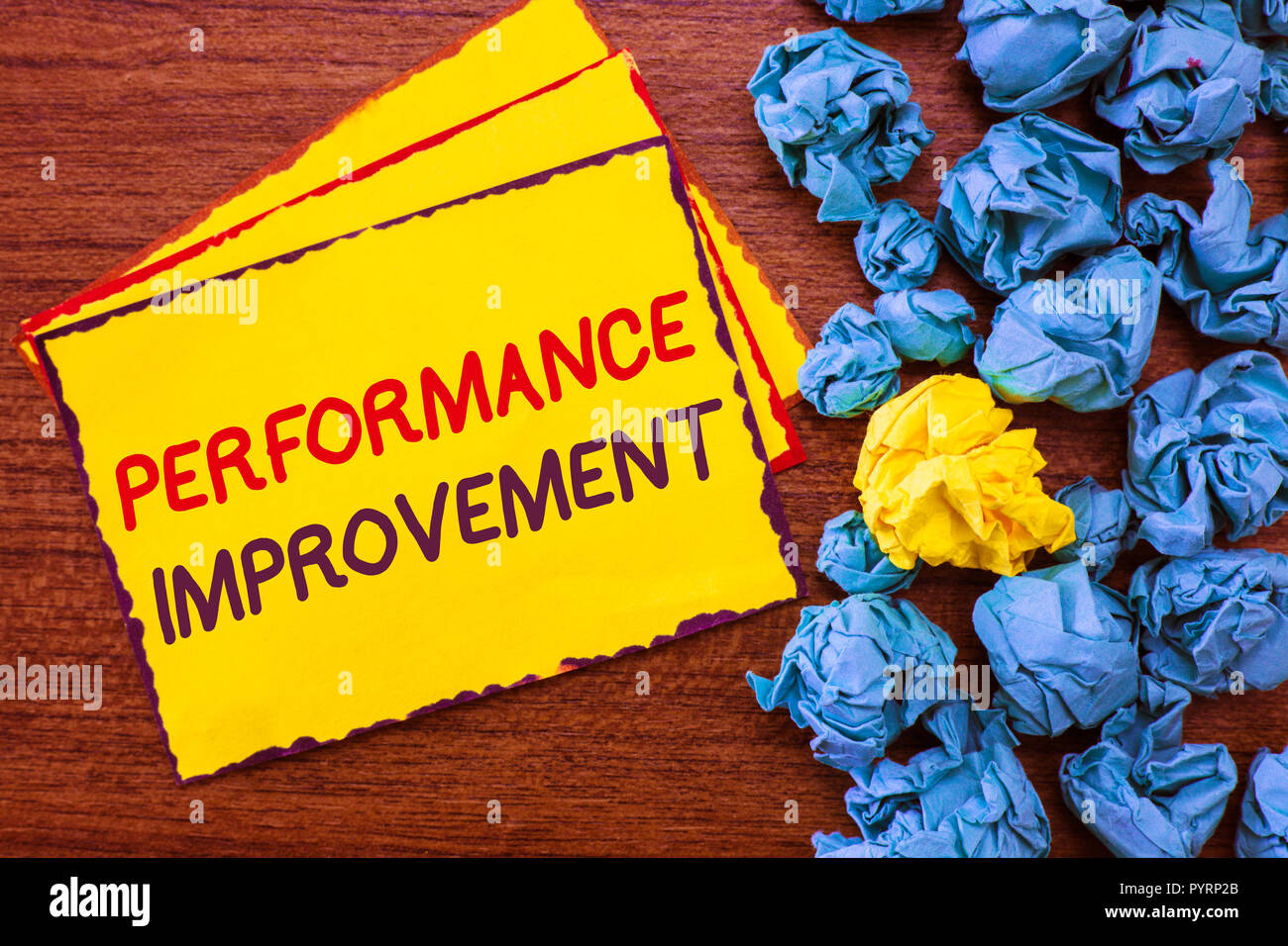 Writing note showing Performance Improvement. Business photo showcasing ...