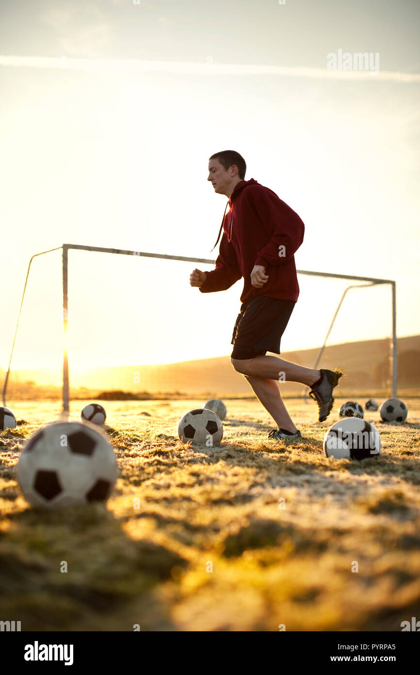 Football jumpers for goalposts hi-res stock photography and images - Alamy