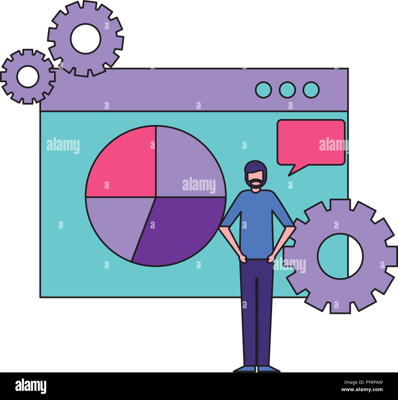 Connecting people chart Cut Out Stock Images & Pictures - Alamy