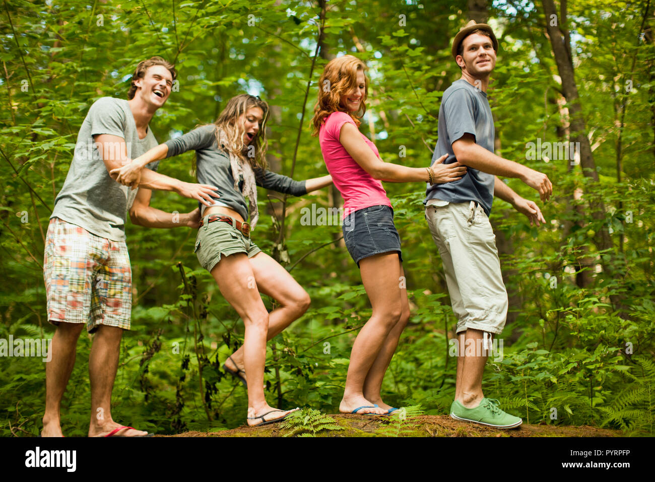 Group women dancing outdoors field hi-res stock photography and images ...