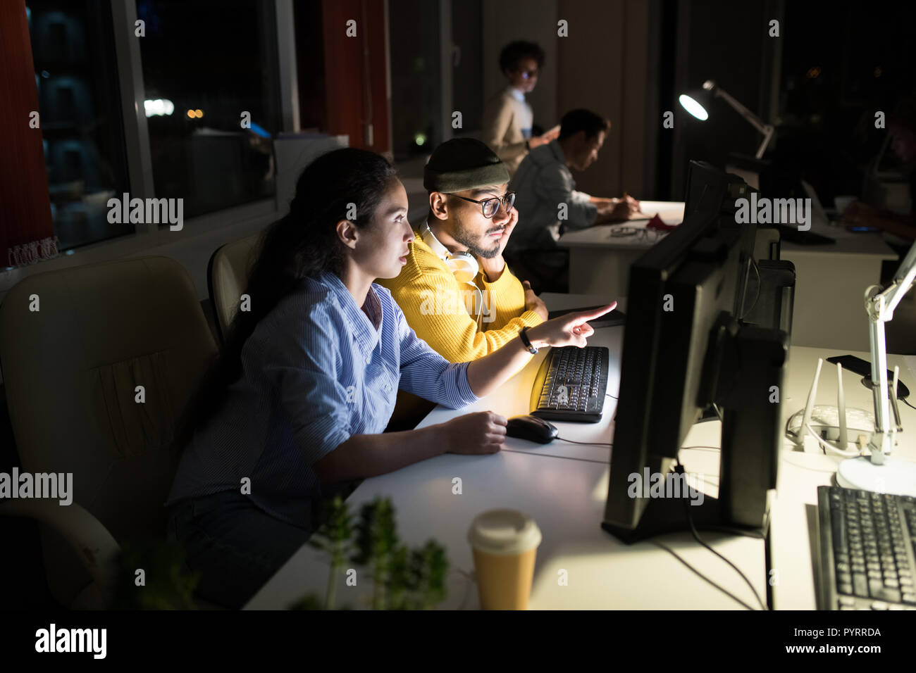 Working Late Hours Stock Photo - Alamy