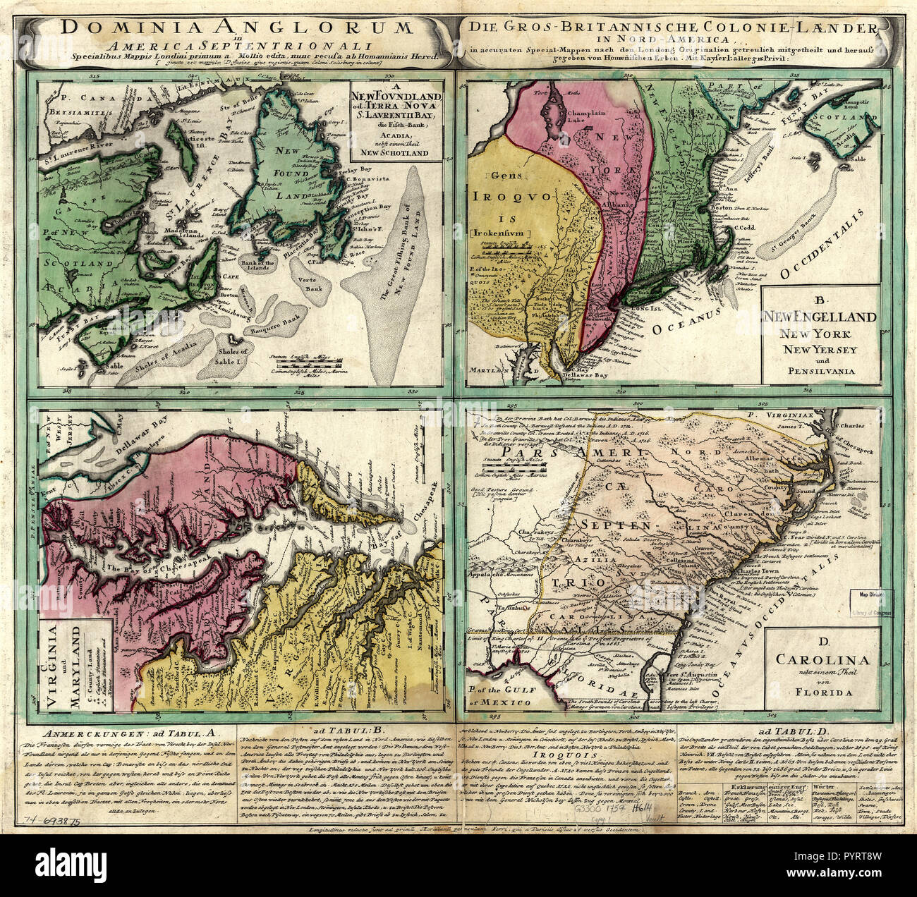 1700s north america maps hi-res stock photography and images - Alamy