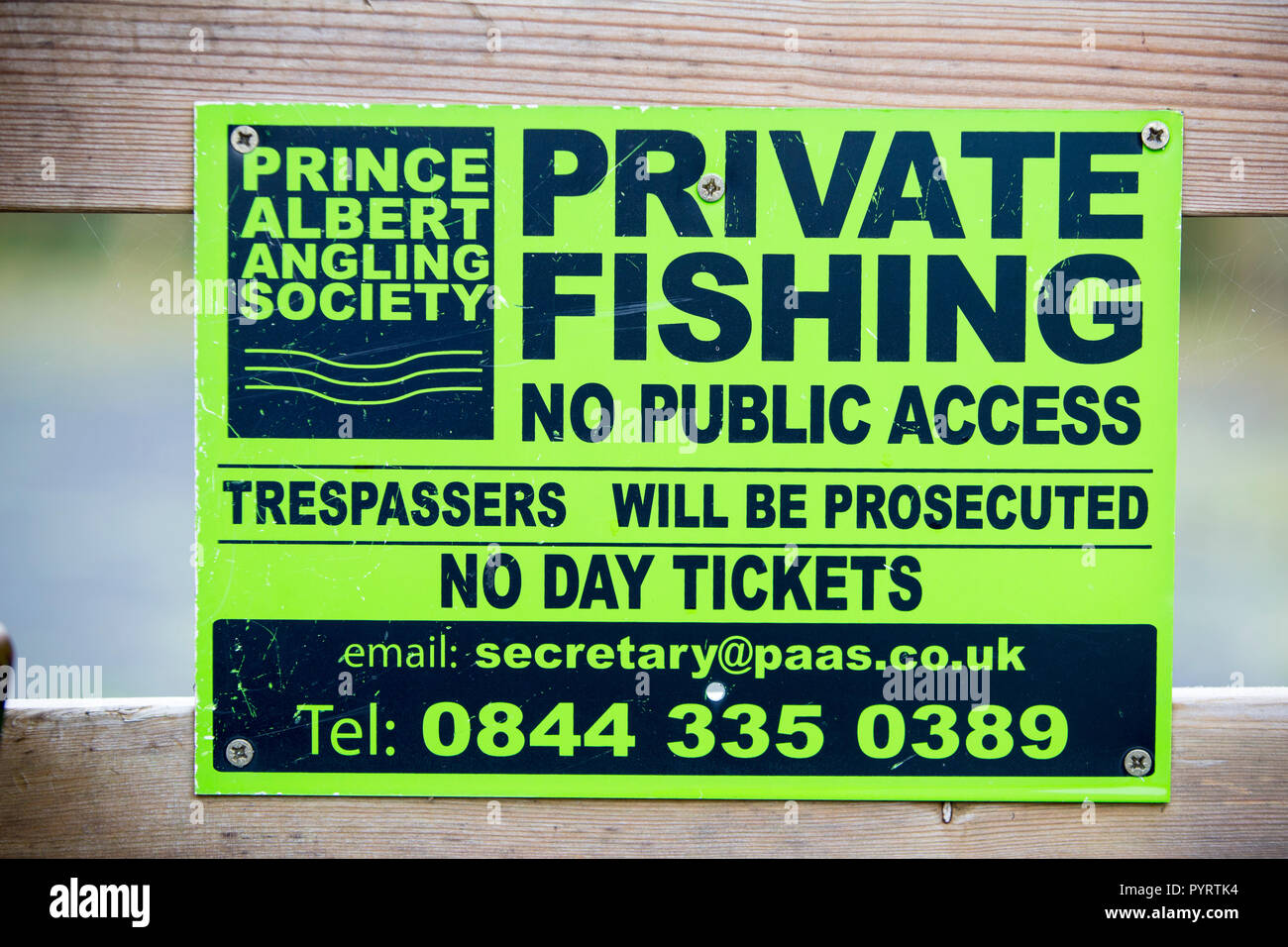 An angling club sign in Hurst Green, on the River Ribble, Lancashire ...