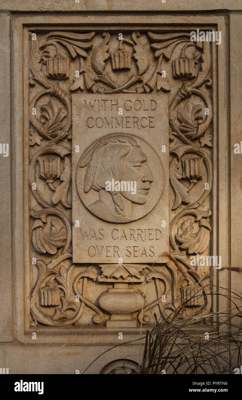 One of the ornamental stone panels by Gwen and E. Van Breeman Lux on ...