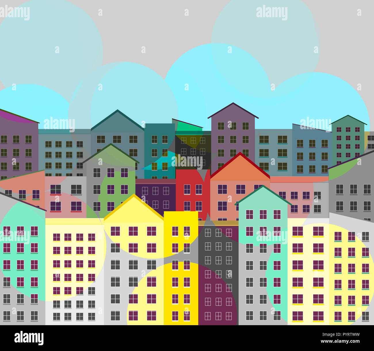 City buildings, apartments in a downtown neighborhood are seen in an ...