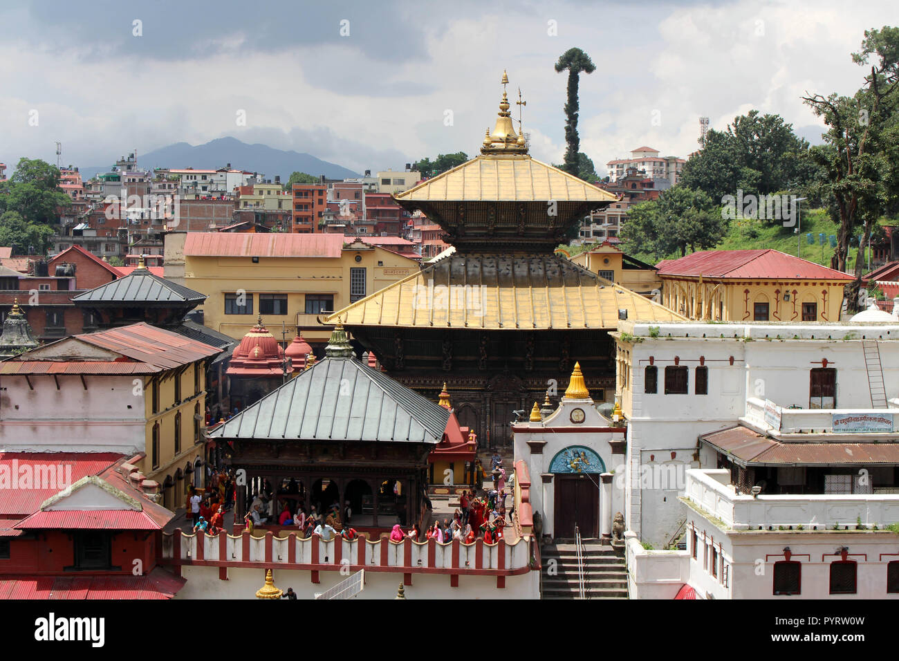 The view Pashupatinath Temple in Kathmandu from across the river. Taken ...