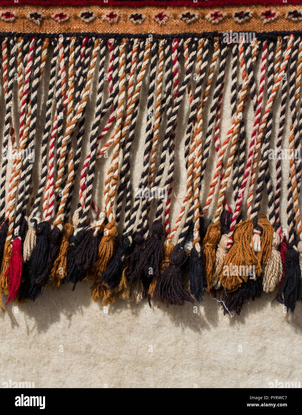 Selection of Ottoman Turkish traditional tassels in various colors ...