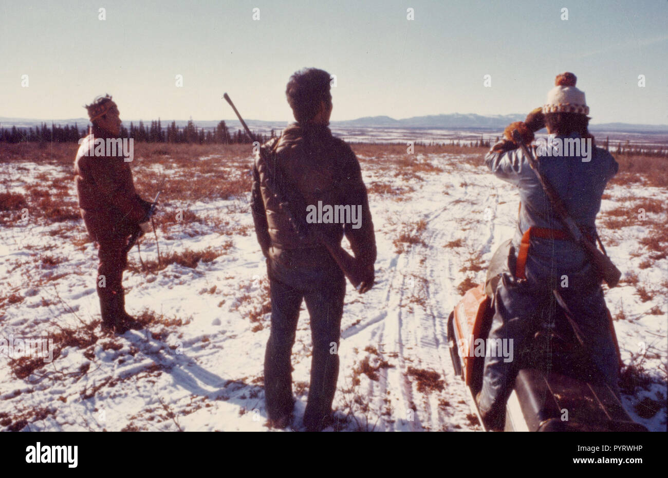 1972 - Eskimo caribou hunters near Onion Portage (Kobuk River), Alaska ...