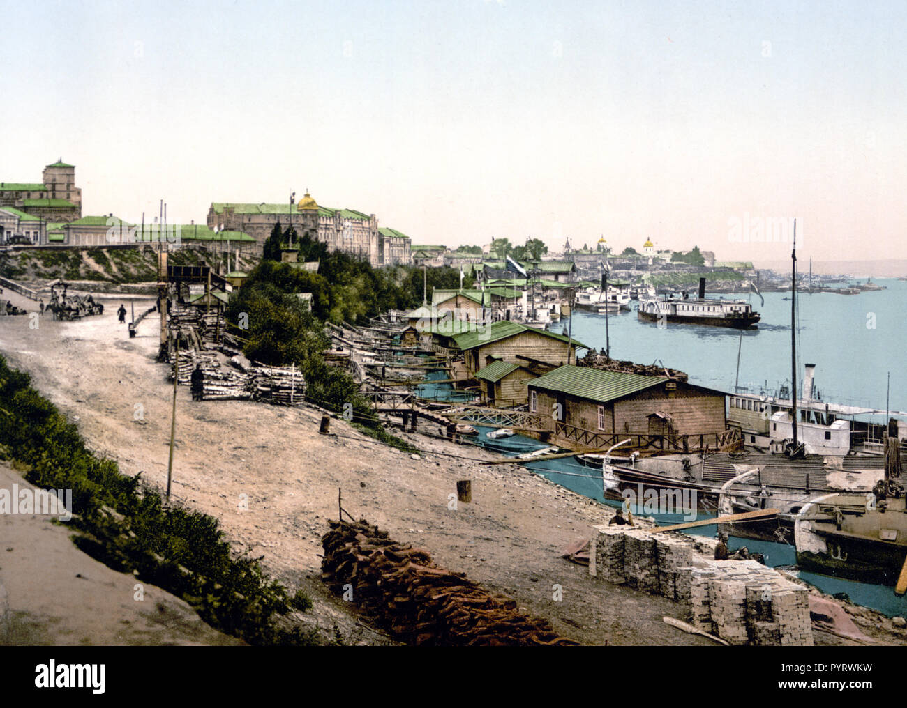 On the Dnieper, Kiev, Russia, (i.e., Ukraine) ca. 1890-1900 Stock Photo ...