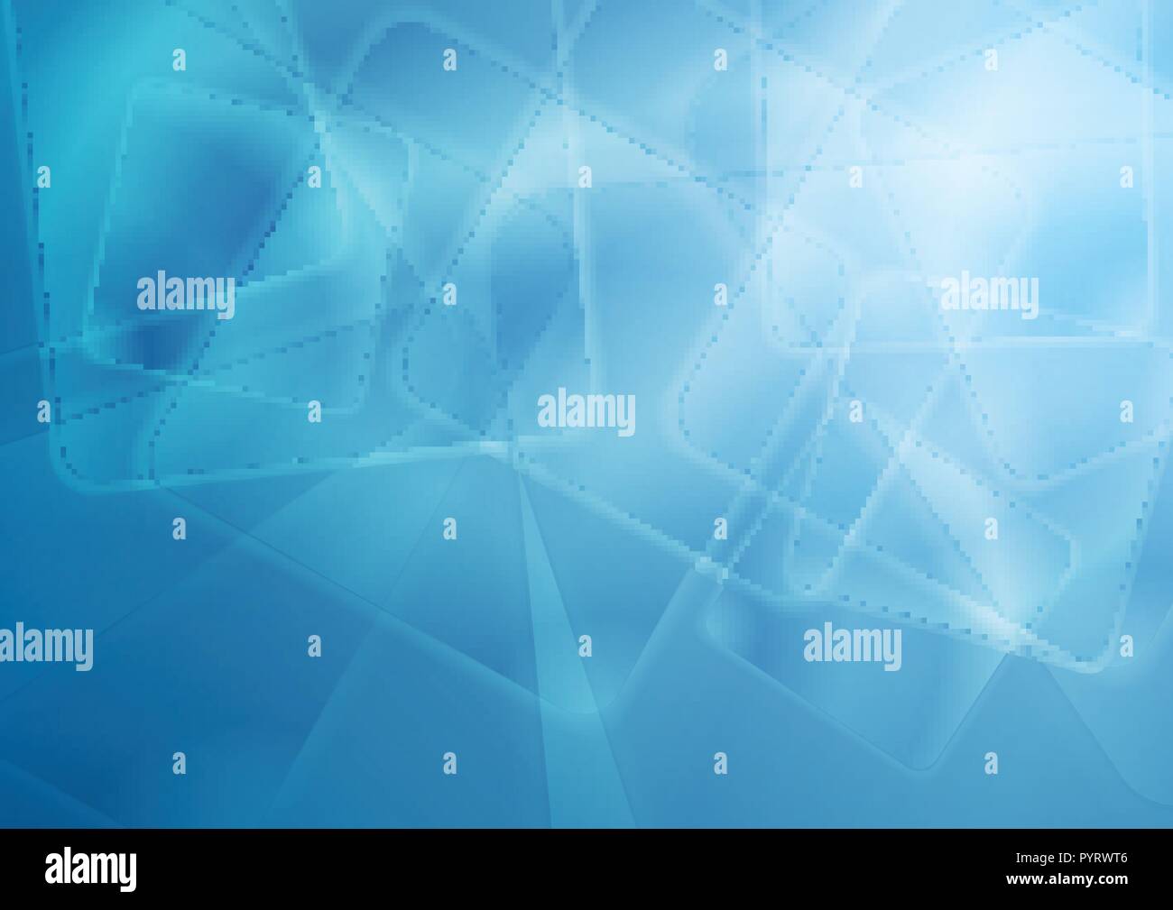 Abstract bright blue glossy squares tech background. Vector design ...