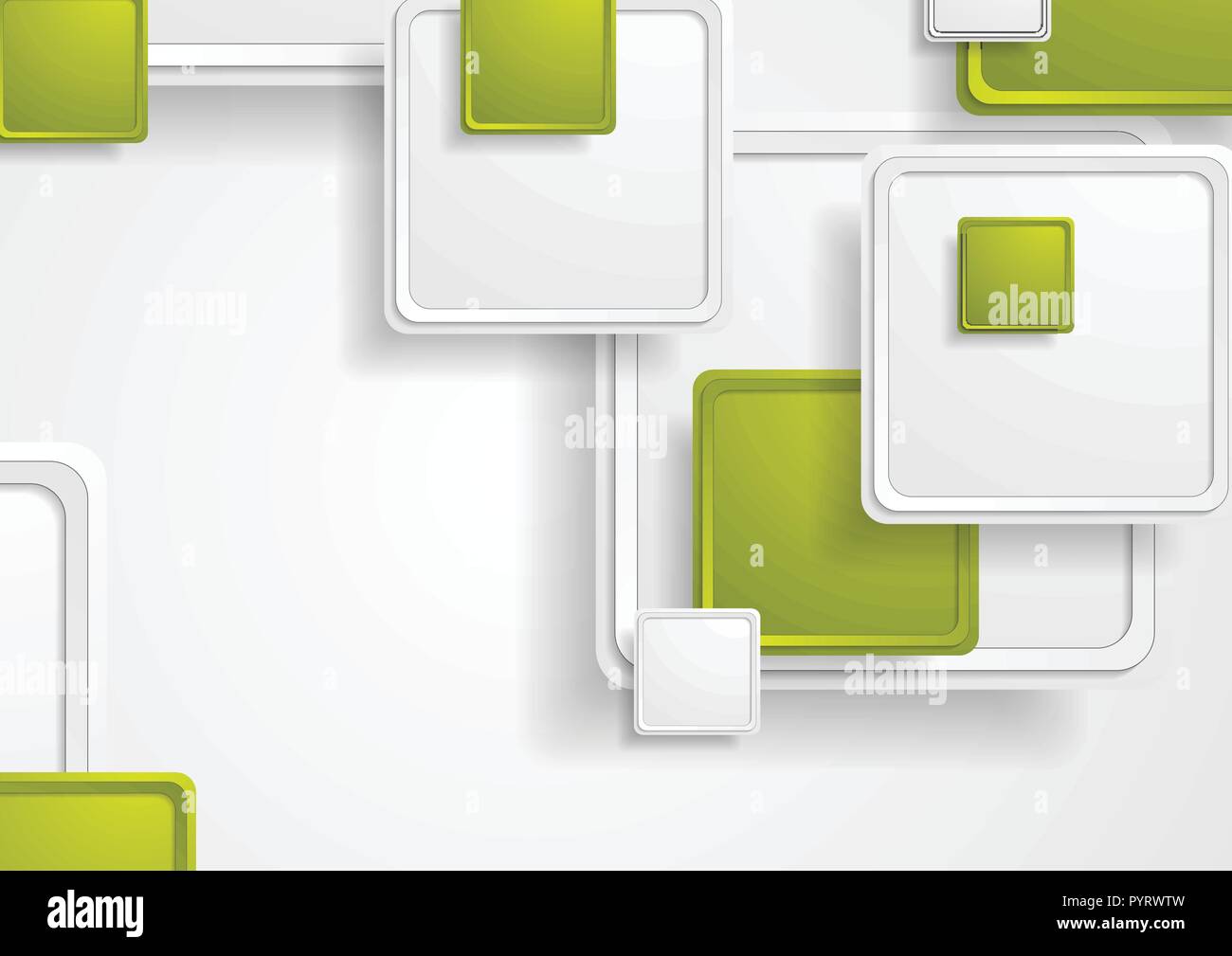 Abstract tech green and grey squares geometric background. Vector design Stock Vector Image ...