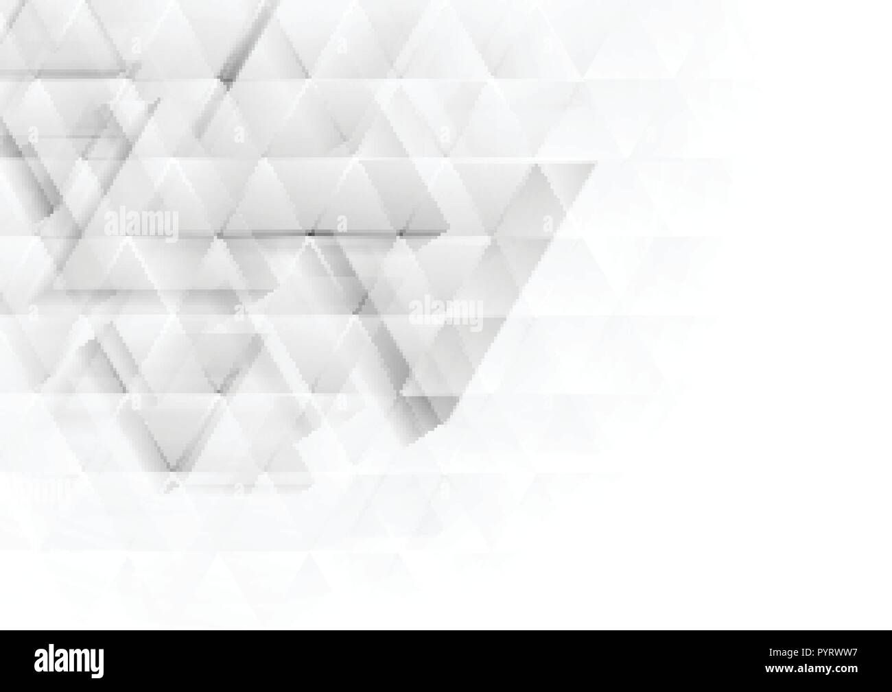 Grey and white tech polygon triangles texture background. Vector ...