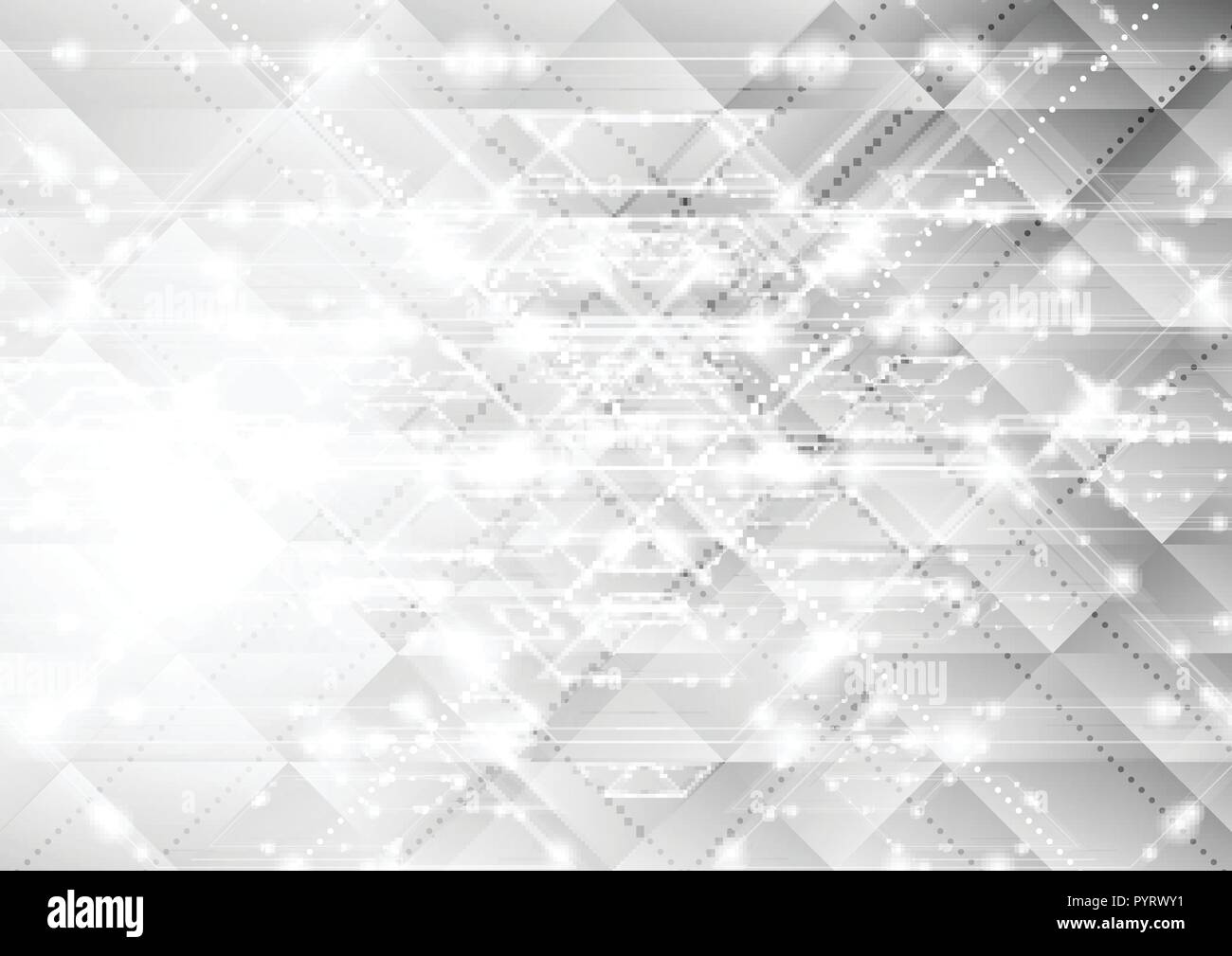 Shiny sparkling low poly grey tech background. Vector abstract design ...